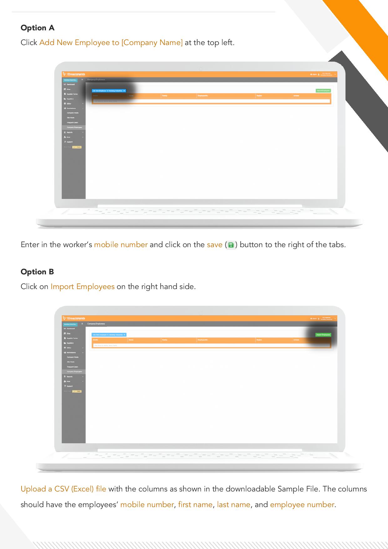 Adding Company Employees